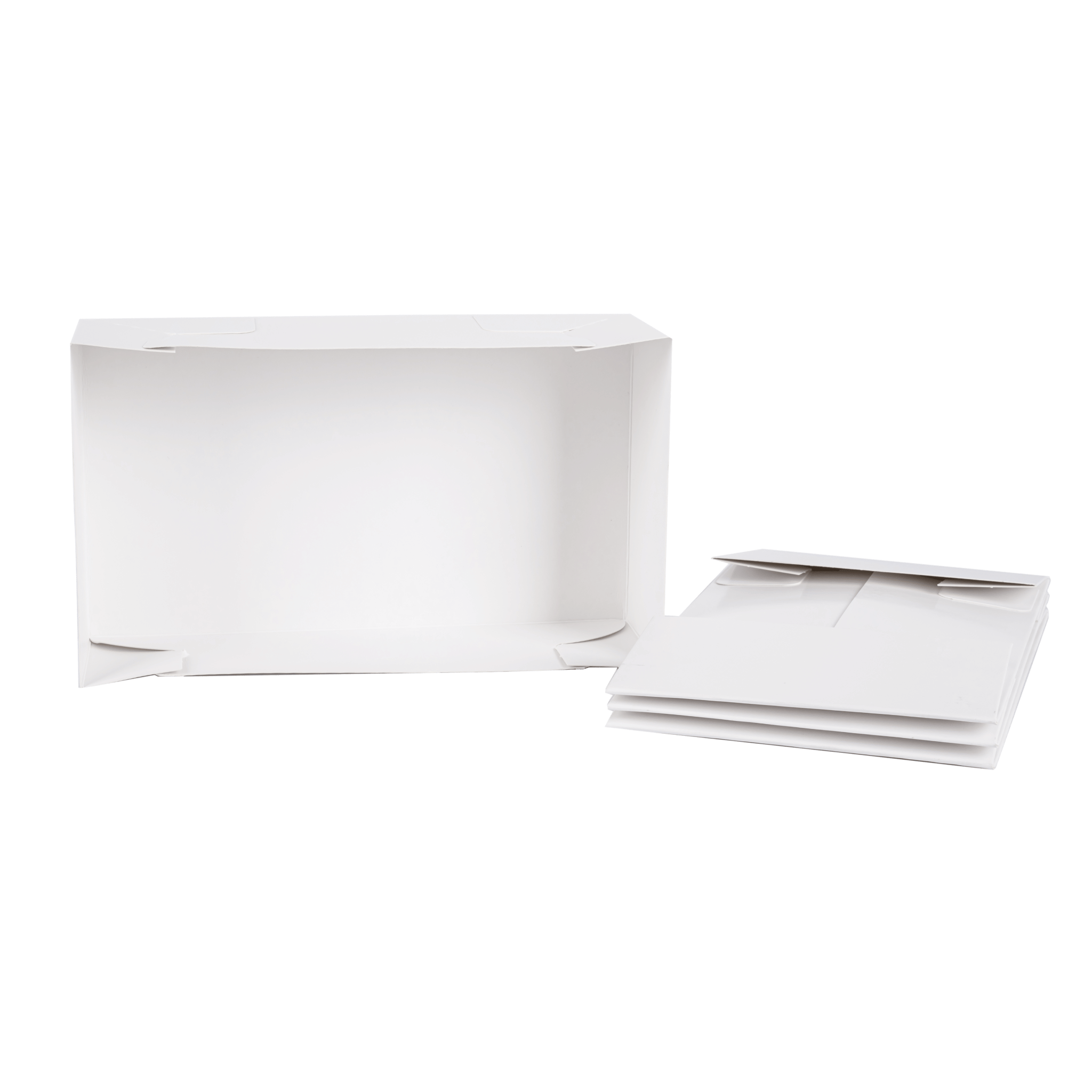 White Rectangle Fold Tray - 10" x 5.75" x 3" - 420 Case – Simple Pack Usa